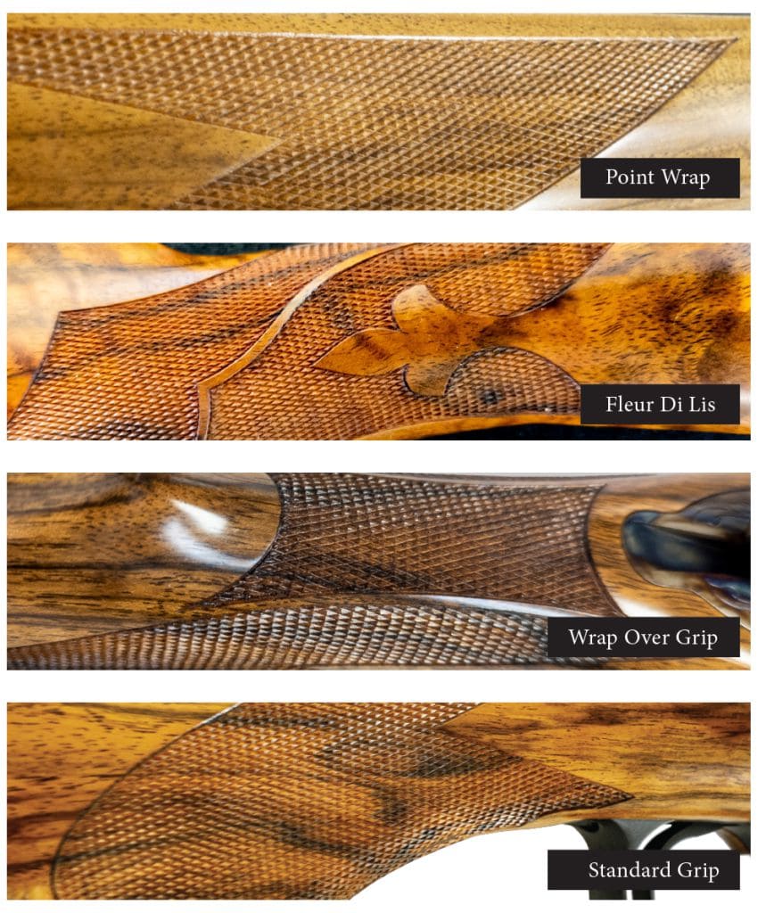 Custom Handcrafted Rifle Stock Checkering Patterns